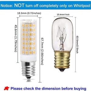 8206232A E17 LED, Dimmable E17 Led Bulb, 8W 75W Equivalent,850LM, 110V 120V 130V,Intermediate Base, for Ceiling Fan, Microwave Oven Lighting,2-Pack (E17-Warm White)