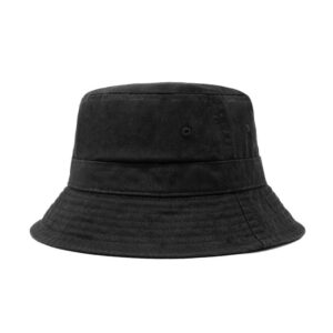 hot summer bucket hat - trendy cotton sun hat for beach, golf, fishing - fun outdoor vacation boonie for men and women (black)