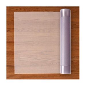 resilia premium floor protector for hardwood floors – easy-to-clean, heavy duty plastic vinyl, clear american modern, 27 inches x 25 feet, for hallway, living or dining room use