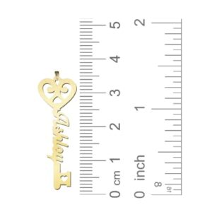 10K Yellow Gold Key To True Love Personalized Name Necklace by JEWLR