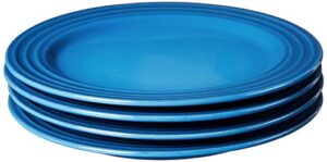 le creuset stoneware set of 4 salad plates, 8.5" each, marseille