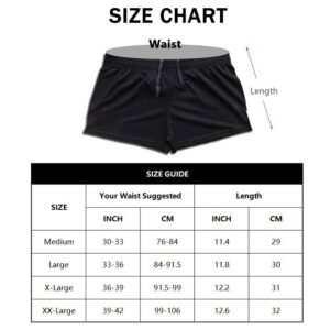 JEEING GEAR Alivegear Men's Bodybuilding Gym Workout Fitness Shorts 3" Inseam inch Cotton without Pocket, Black, M