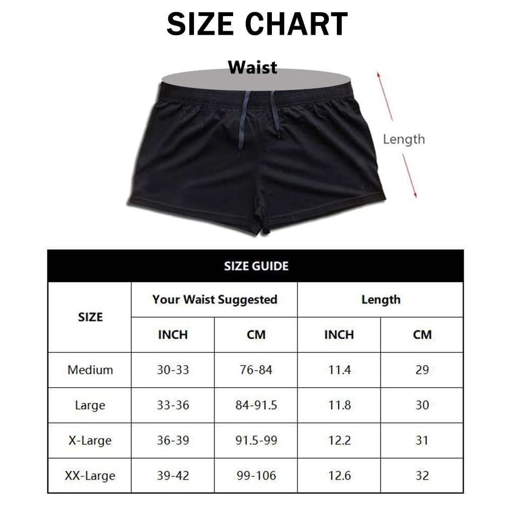 JEEING GEAR Alivegear Men's Bodybuilding Gym Workout Fitness Shorts 3" Inseam inch Cotton without Pocket, Black, M