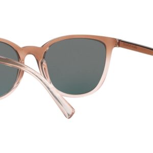 A|X ARMANI EXCHANGE Women's AX4077SF Low Bridge Fit Oval Sunglasses, Transparent Tundra/Rose/Rose Gold Mirrored/Grey, 56 mm