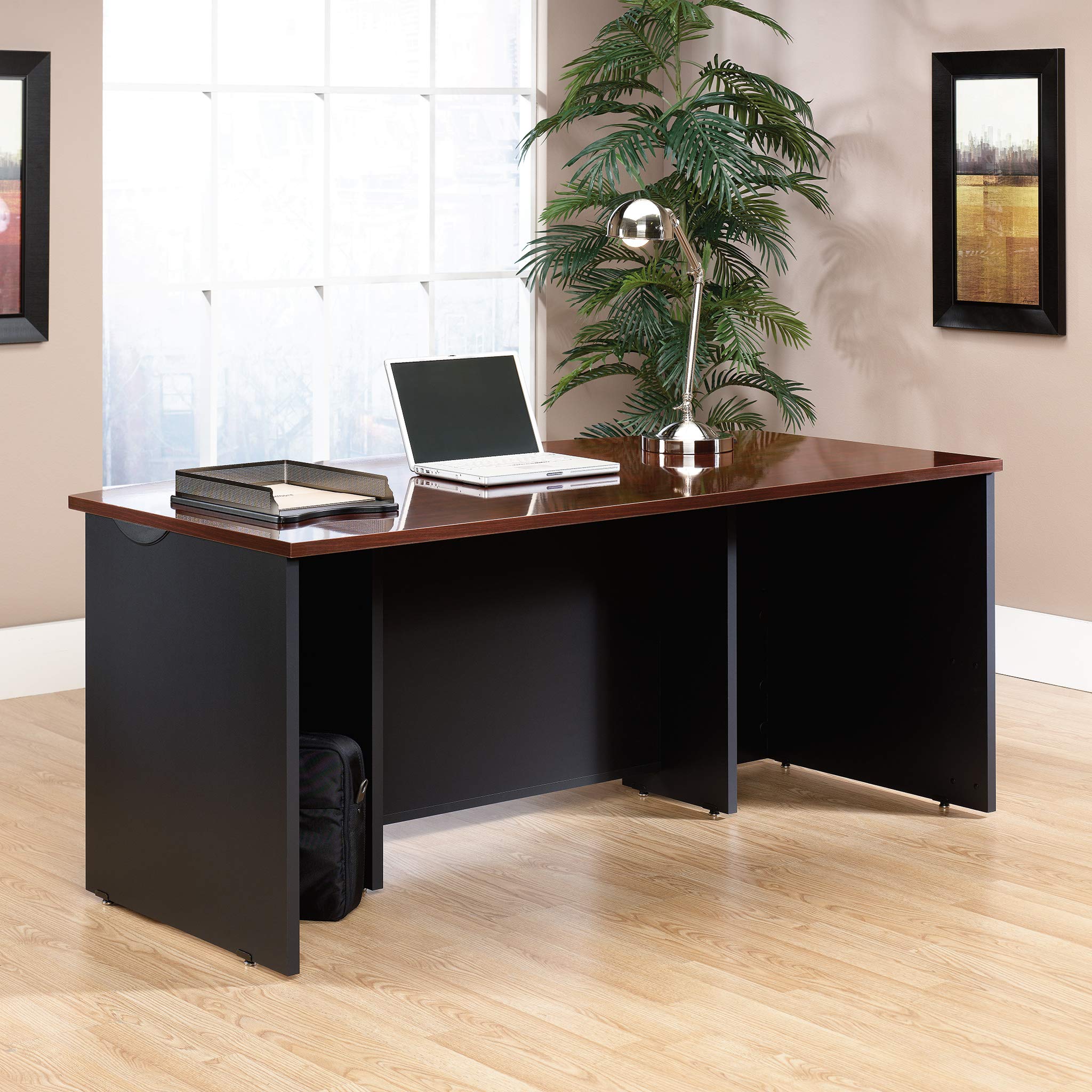 Sauder Via Collection Executive Desk, Classic Cherry finish