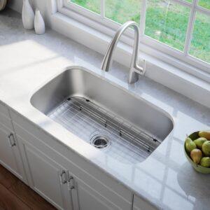 Stainless Steel 16 Gauge Undermount 31.5" Single Bowl Kitchen Sink