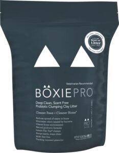 boxie® probiotic 40 day natural odor control cat litter, 16lb clumping clay kitty litter