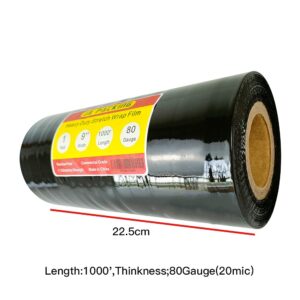 Stretch Wrap/Film Black Industrial Strength Extra Thick 9” x 1000ft 80 Gauge Clear Cling Mini Durable Shrink Wrap Film Roll Plastic Wrap for Moving/Packing Heavy Duty Adhering Packing Heavy Duty Film