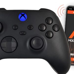 MODDEDZONE Black Out Smart Rapid Fire Custom Modded Controller Compatible with Xbox One S/X for All Major Shooter Games control via phone APP (3.5 mm Jack)