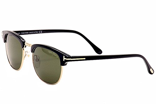 Tom Ford Sunglasses - Henry / Frame: Shiny Black with Rose Gold Lens: Grey Gradient