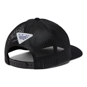 Columbia Unisex PFG Mesh Snap Back Ball Cap, Black, Hook