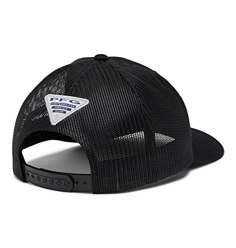 Columbia Unisex PFG Mesh Snap Back Ball Cap, Black, Hook