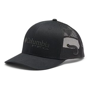 Columbia Unisex PFG Mesh Snap Back Ball Cap, Black, Hook