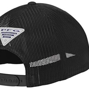 Columbia Unisex PFG Mesh Snap Back Ball Cap, Black, Hook