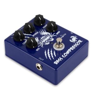 caline electric guitar effects pedal mini bass compressor true bypass effect pedal aluminium-alloy blue cp-45