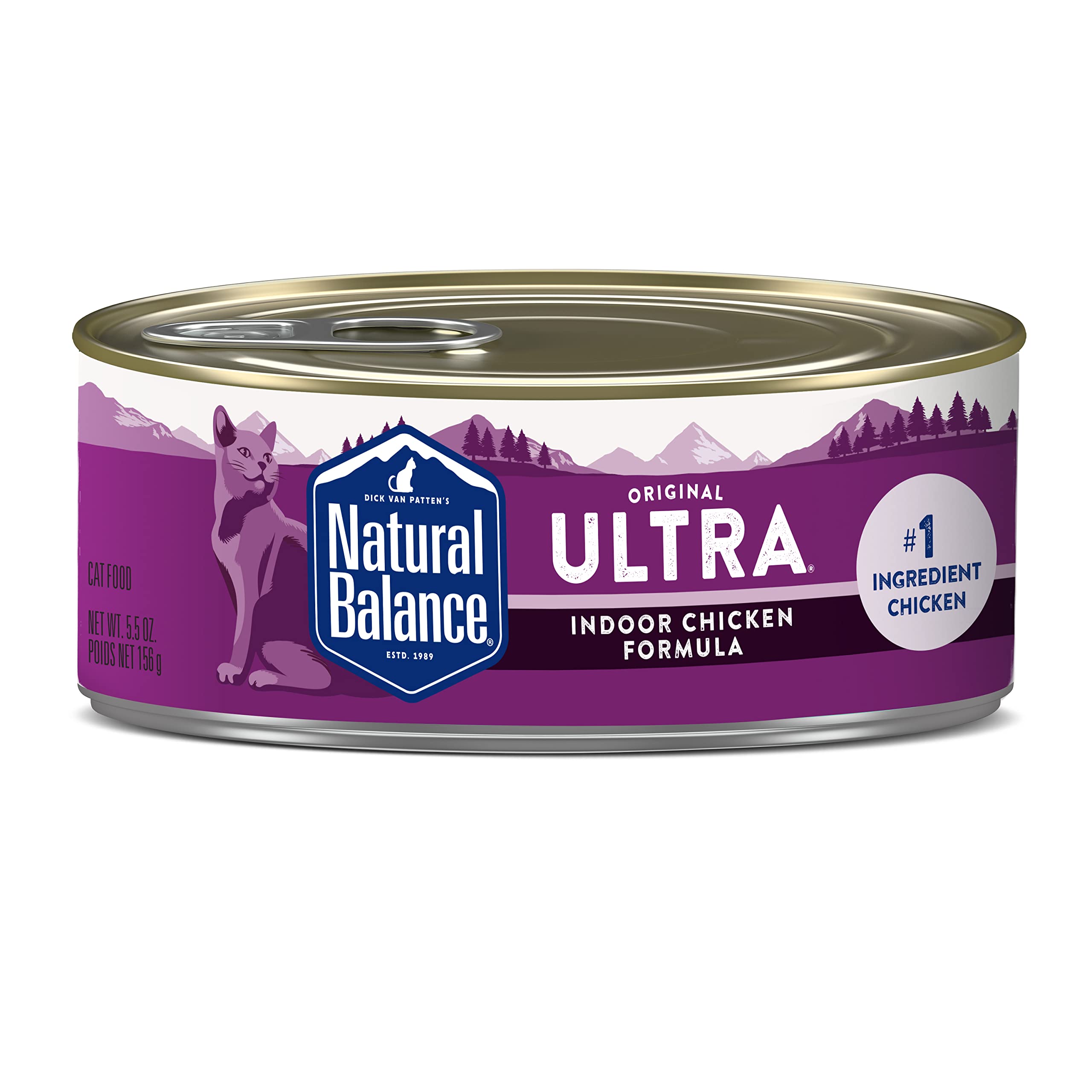 Natural Balance Ultra Premium Chicken Indoor Cat Food | Wet Canned Food for Cats | 5.5-oz. Can, (Pack of 24)