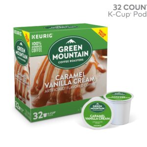 Green Mountain Coffee Caramel Vanilla Cream Keurig Single-Serve Light Roast Coffee K-Cup Pods, 32 Count