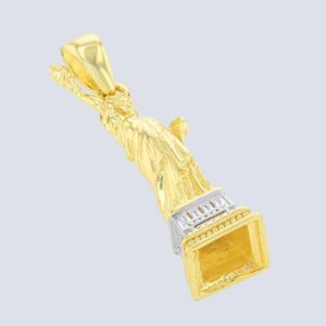 Jewelry America Solid 14K Yellow Gold Statue of Liberty Charm Pendant