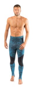 cressi hunter rash guard pants, camo blue, xl