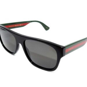 Gucci 0341 Black Web Stripe Square POLARIZED Sunglasses