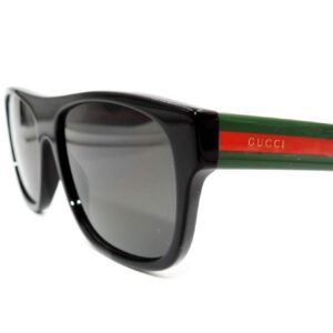 Gucci 0341 Black Web Stripe Square POLARIZED Sunglasses