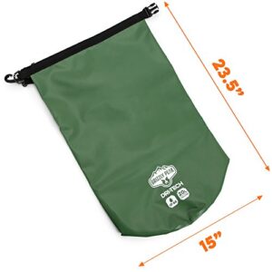 Grizzly Peak Dri-Tech Waterproof IP 66 Lightweight Roll-Top Sack Dry Bag with Adjustable Straps, 20 L