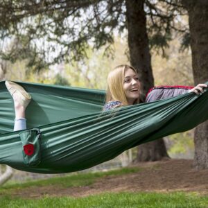 Grand Trunk Ultralight Camping Hammock - Lightweight and Portable Travel Hammock for Camping, Hiking, Backpacking, Beach, and Other Travel, Green