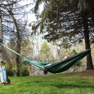 Grand Trunk Ultralight Camping Hammock - Lightweight and Portable Travel Hammock for Camping, Hiking, Backpacking, Beach, and Other Travel, Green