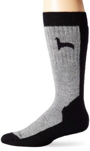 peruvian link alpaca hiking socks treated with aloe vera (black/silver, large)