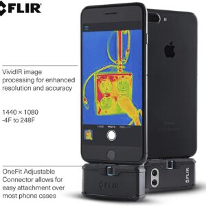 FLIR ONE Pro LT - High resolution Thermal Imaging Camera for iOS Smartphones (iPhone w/Lightning Port Only)