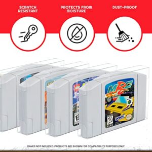 Video Game Cartridge Protector Compatible for Nintendo N64 Games - 0.40 MM PET Cartridge Display Storage Case compatible for Mario Kart, Zelda, Super Mario, Golden Eye (Pack of 25)