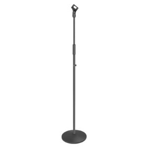 neewer microphone stand and stand with microphone door, adjustable from 100 to 179 cm, iron construction with solid detachable round base for easy carrying (black)