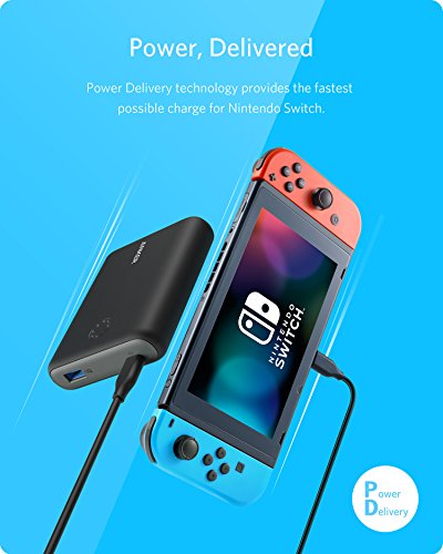 [Power Delivery] Anker PowerCore 13400 Nintendo Switch Edition, The Official 13400mAh Portable Charger for Nintendo Switch, for use with iPhone X/8, USB-C MacBooks, and More