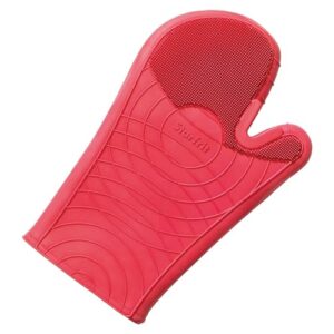 Starfrit 092815-006-0000 2-in-1 12" Silicone Oven Mitt, Red