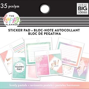 Me & My Big Ideas The Happy Planner Sticker Pad, Tiny, Lovely Pastels 35 Count