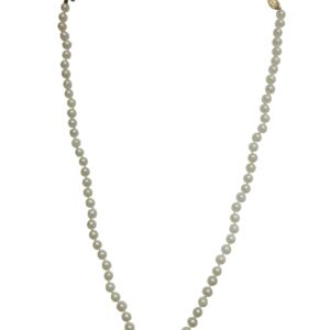 17" White Saltwater Pearl Necklace with 14K Gold Clasp