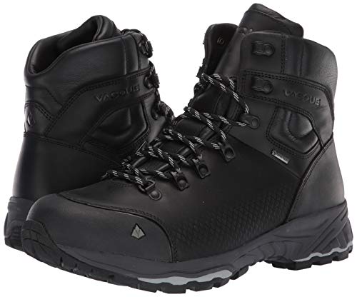 Vasque mens St. Elias Fg Gtx Full-grain Leather Gore-tex Waterproof Hiking Shoe, Jet Black, 7 US