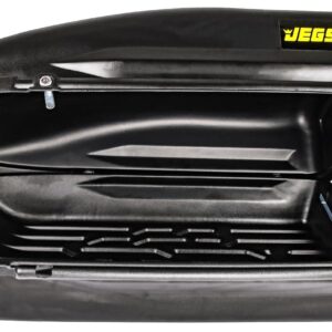 JEGS Rooftop Cargo Carrier for Car Storage - Small Roof Rack Cargo Carrier - Heavy Duty Weatherproof Storage - Made in USA - 10 Cubic Ft - 110 Lb Capacity - Zero Tool Easy Assembly - Aero Design