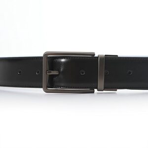 Casual black Leather belt Dress belts jeans belts for men big and tall work belt (Black/brown, Waist Size:50"--60")