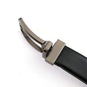 Casual black Leather belt Dress belts jeans belts for men big and tall work belt (Black/brown, Waist Size:50"--60")