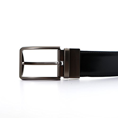 Casual black Leather belt Dress belts jeans belts for men big and tall work belt (Black/brown, Waist Size:50"--60")