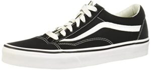 vans men's old skool sneaker (10, (canvas) black/true white, numeric_10)