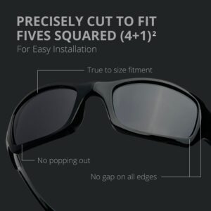 Dynamix Polarized Replacement Lenses for Oakley Fives Squared | Easy To Install | Fit Perfectly | Solid Black