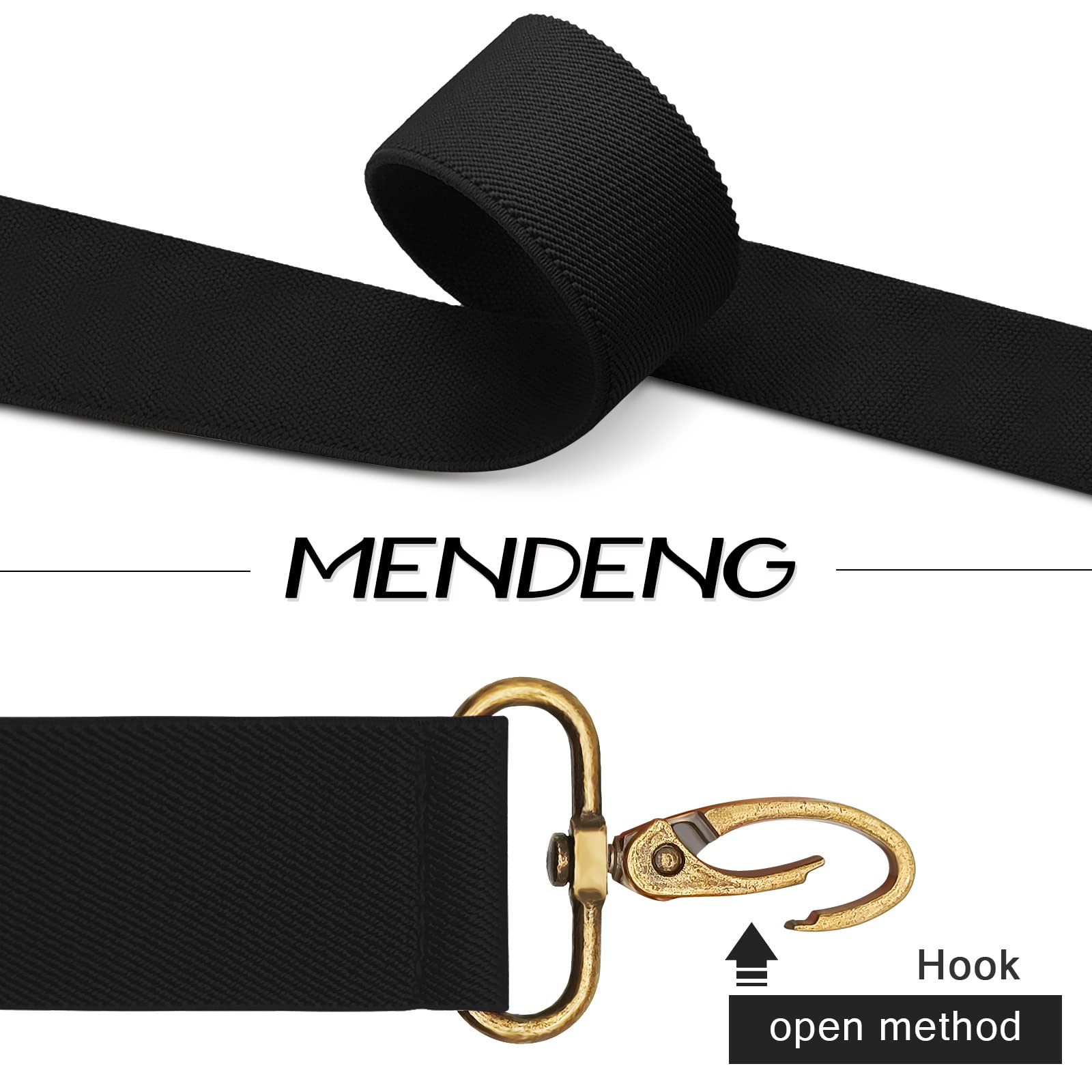 MENDENG Suspenders for Men Vintage 4 Swivel Hook Adjustable Braces Groomsmen