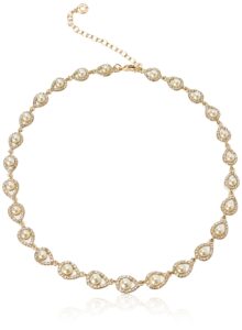 anne klein women's gold tone pearl necklace, size: 0