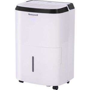 honeywell 30 pint energy star dehumidifier with 5 year warranty for basement & medium rooms with mirage display and washable filter to remove odor & filter change alert