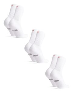 danish endurance performance crew socks (white 3 pairs, us women 11-13 // us men 9.5-12.5)