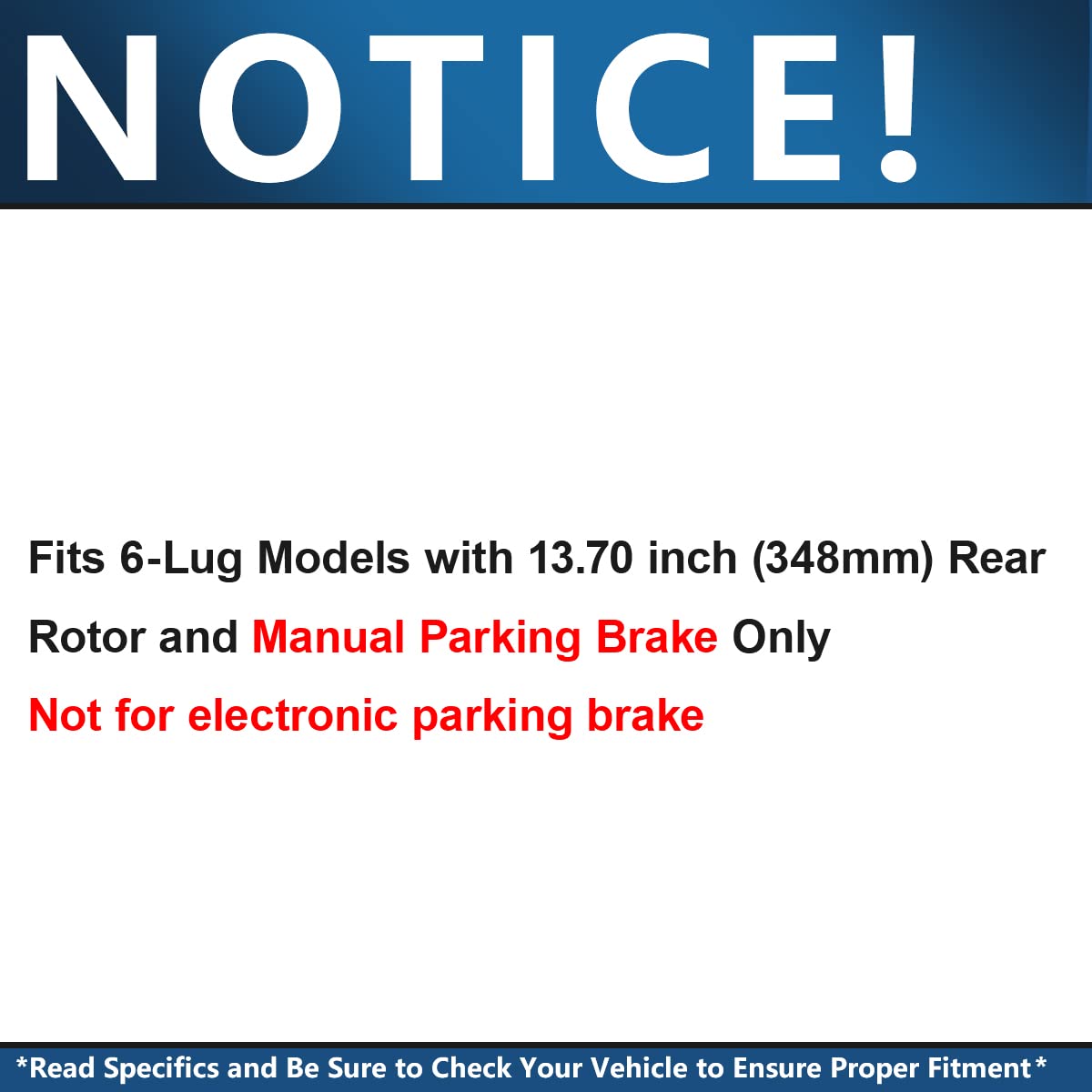 Detroit Axle - Rear Brake Kit for 12-20 Ford F-150 Disc Brake Rotors 2012 2013 2014 2015 [Manual Parking Only] 2016 2017 2018 2019 2020 Ceramic Brakes Pads 6 Lug : 13.70" inch Rotor