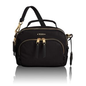 tumi - voyageur troy crossbody bag - over shoulder satchel for women - black