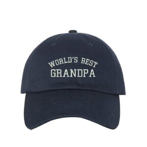 prfcto lifestyle world's best grandpa dad hat - navy baseball hat - unisex